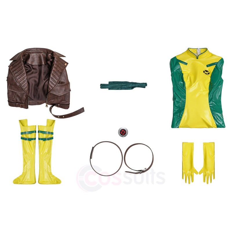 Rogue Cosplay Costume X-Men Printed Suit Halloween Gift - CosSuits