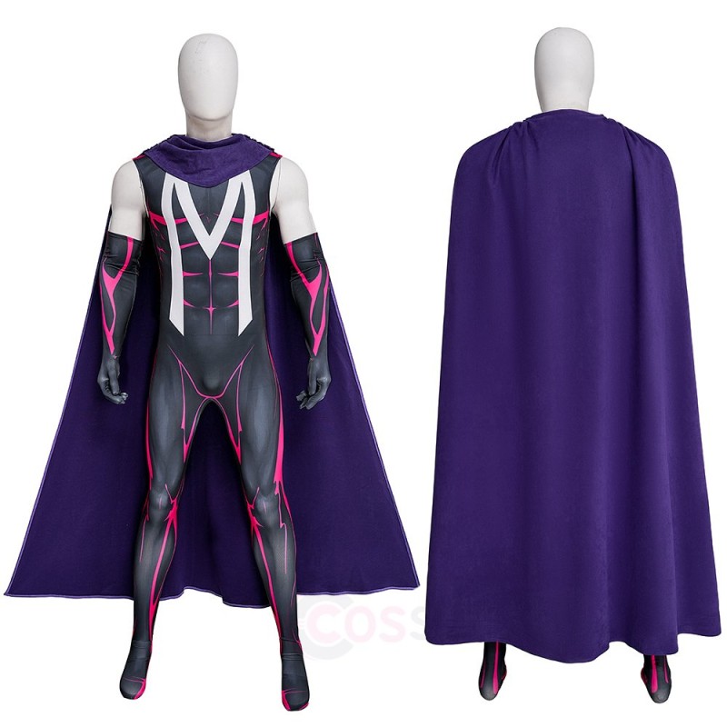 Magneto Cosplay Costume X-Men 97 Halloween Cloak Jumpsuit with Scarf ...