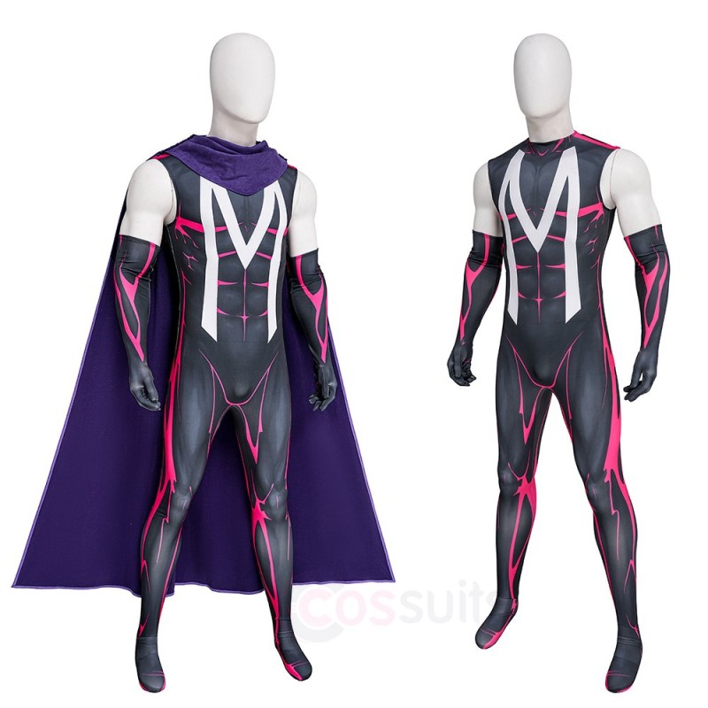 Magneto Cosplay Costume X-Men 97 Halloween Cloak Jumpsuit with Scarf ...