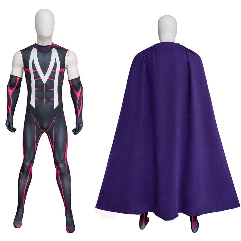 Magneto Cosplay Costume X-Men 97 Halloween Cloak Jumpsuit with Scarf ...