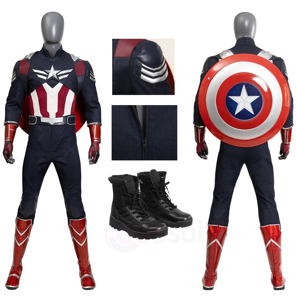 Sam Wilson Captain America Brave New World Cosplay Costumes - CosSuits