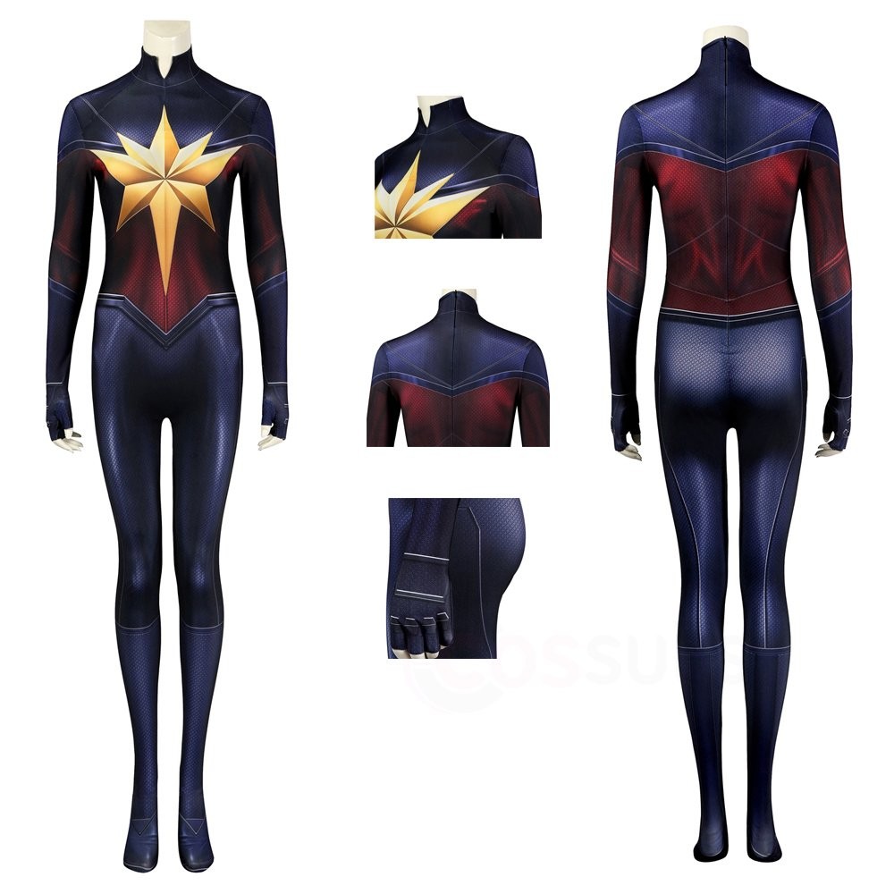 The Marvels Captain Cosplay Costumes Carol Danvers Cosplay Suit - CosSuits