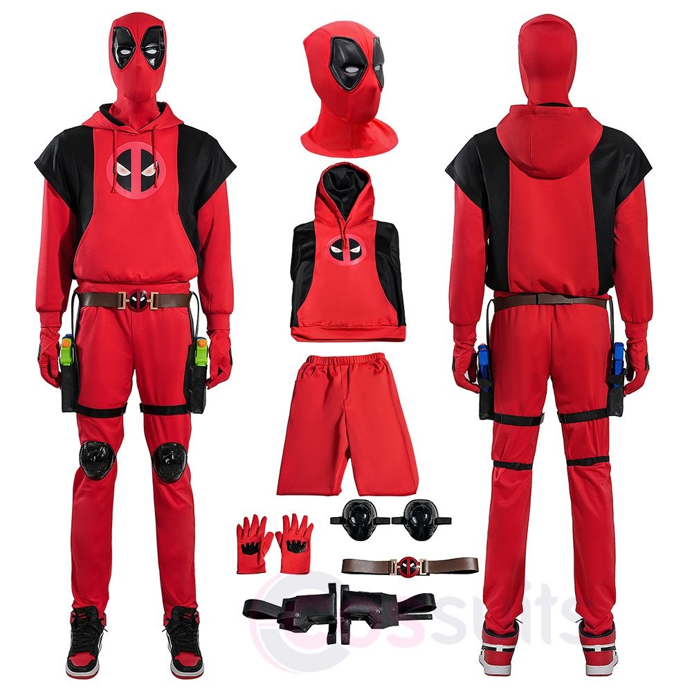 Deadpool 3 Wade Winston Red Hoodies Cosplay Costumes - CosSuits