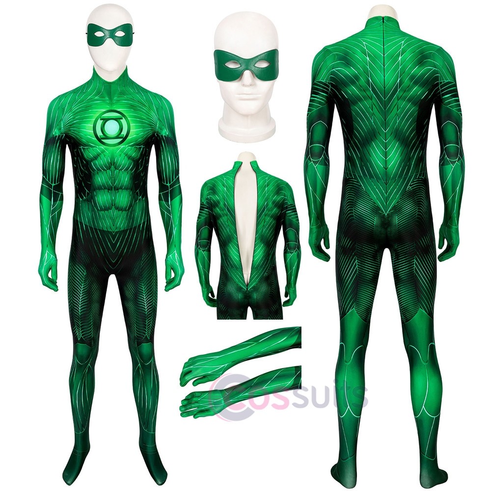 Jordan Green Costume Hal Jordan Cosplay Jumpsuit - CosSuits