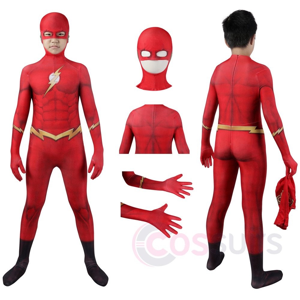 TF Season 8 Jay Garrick Cosplay Costume For Kids - CosSuits