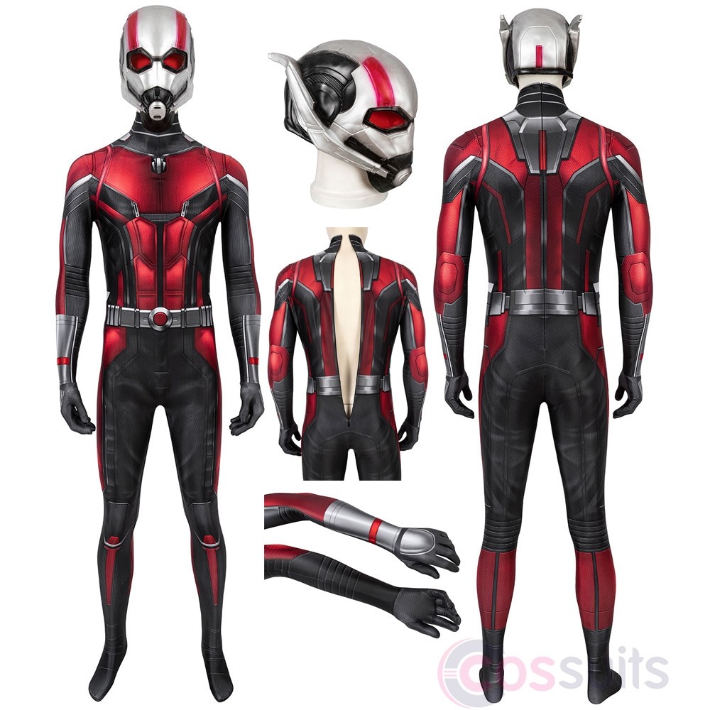 Ant-Man and the Wasp Scott Cosplay Costume Jumpsuit With Mask - CosSuits
