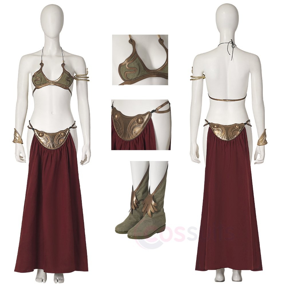 Star Wars 6 Princess Leia Cosplay Costumes Top Level Outfit - CosSuits