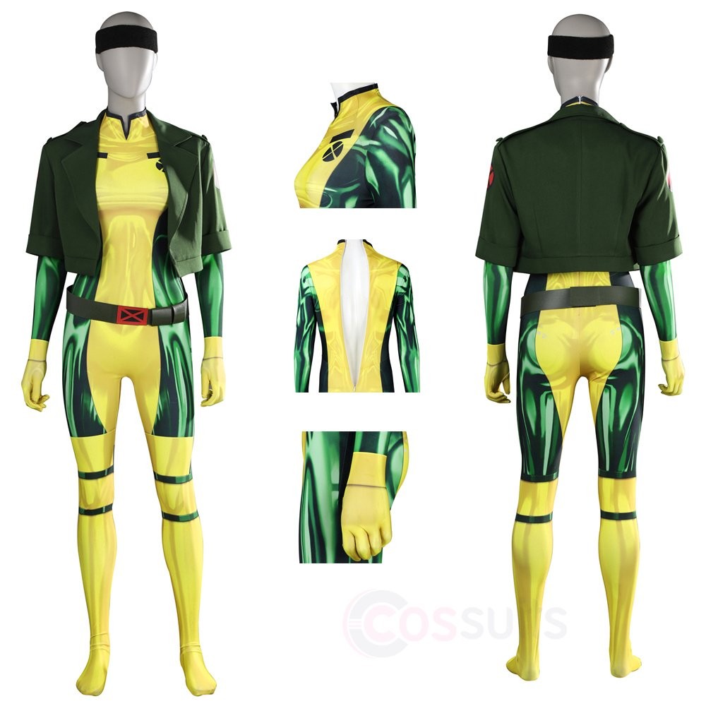 X-Men 97 Rogue Cosplay Costumes Anna Marie Cosplay Suit - CosSuits