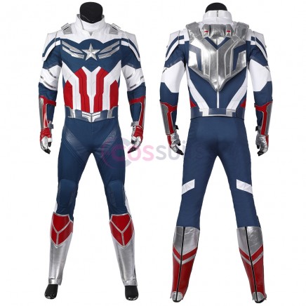 Sam Wilson Costume The Falcon and the Winter Soldier Spandex Printed ...
